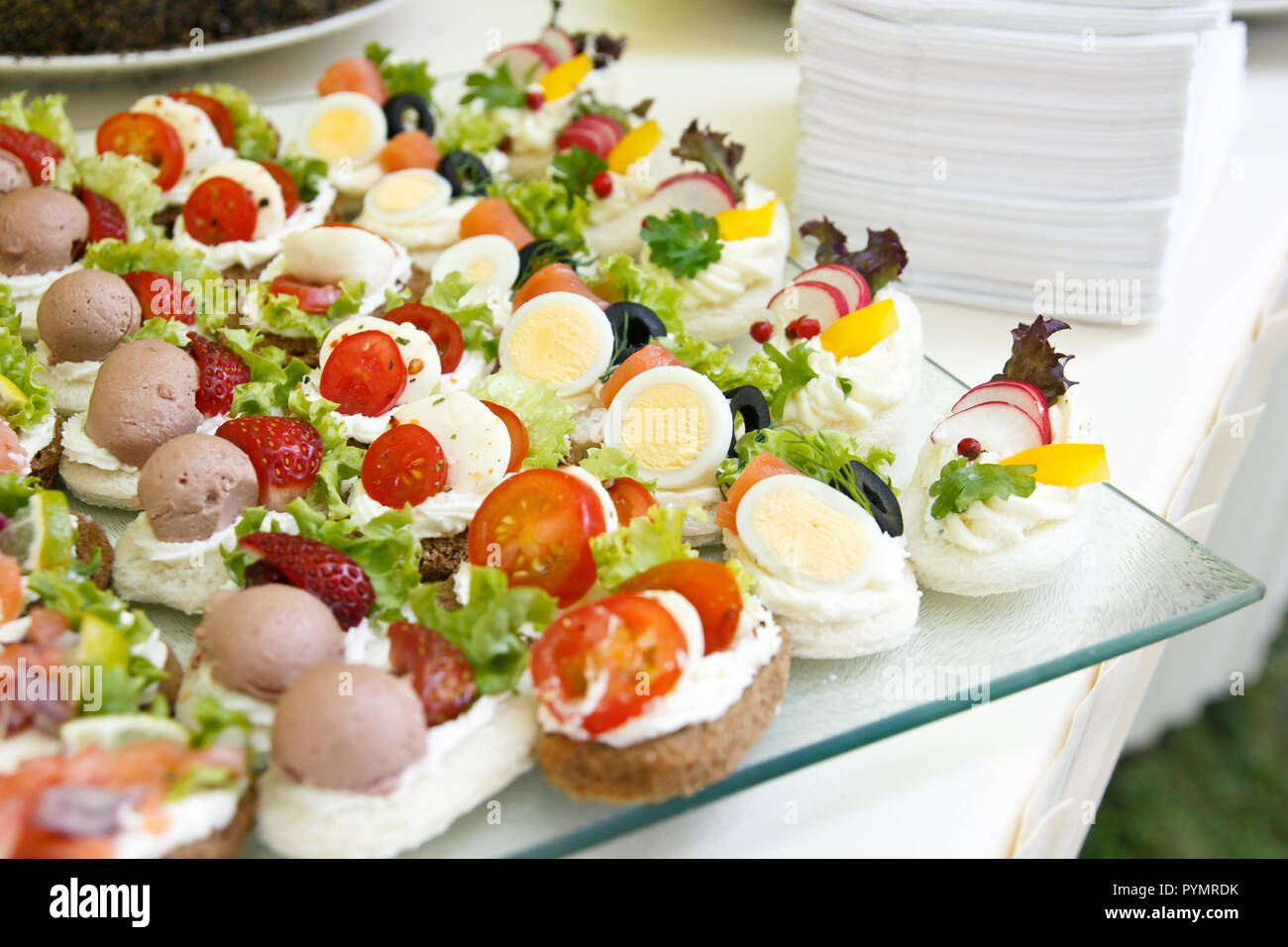 Finger food various canapes hi-res stock photography and images - Alamy