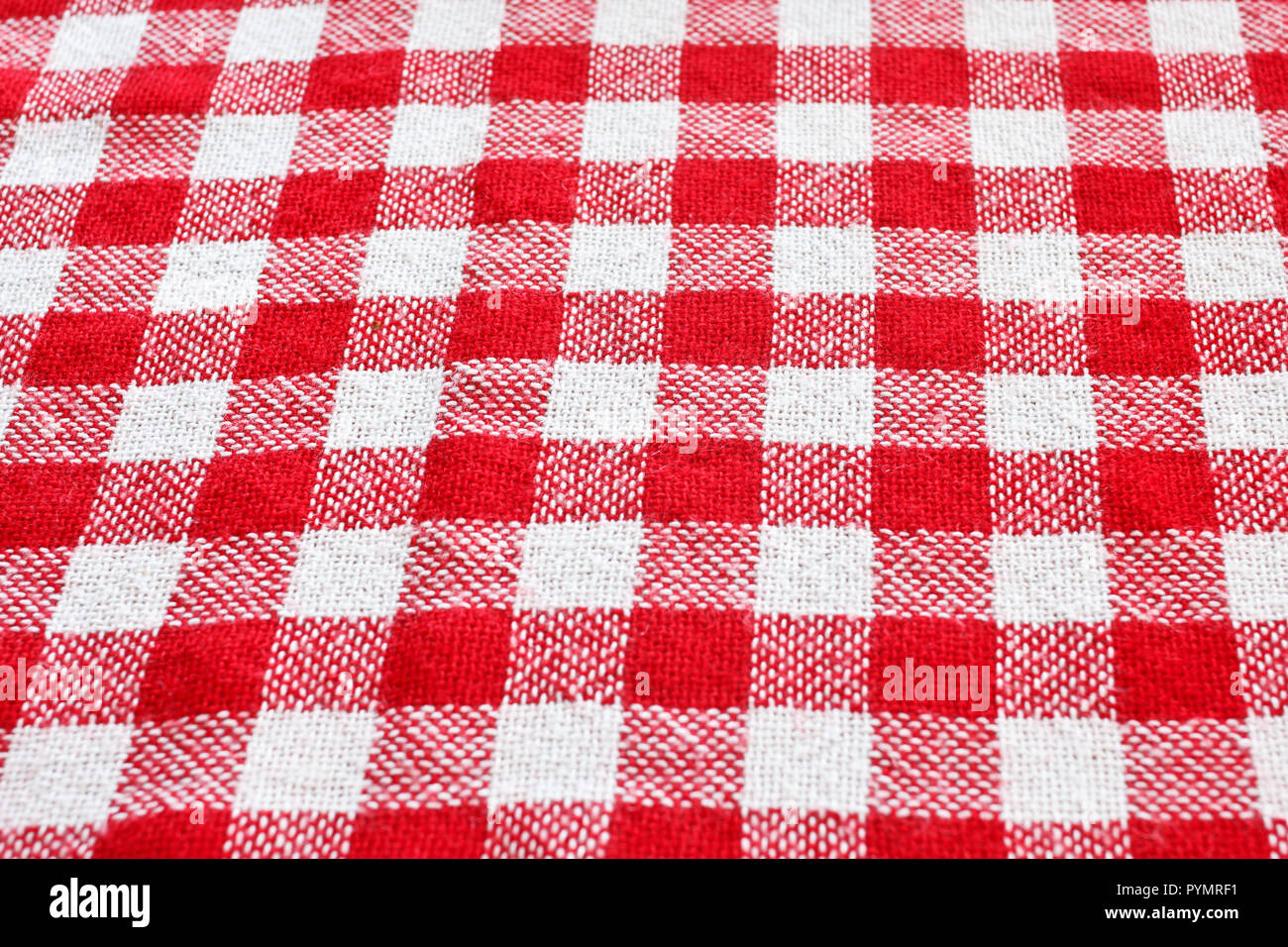 Red and white checkered pattern rustic cloth Stock Photo - Alamy