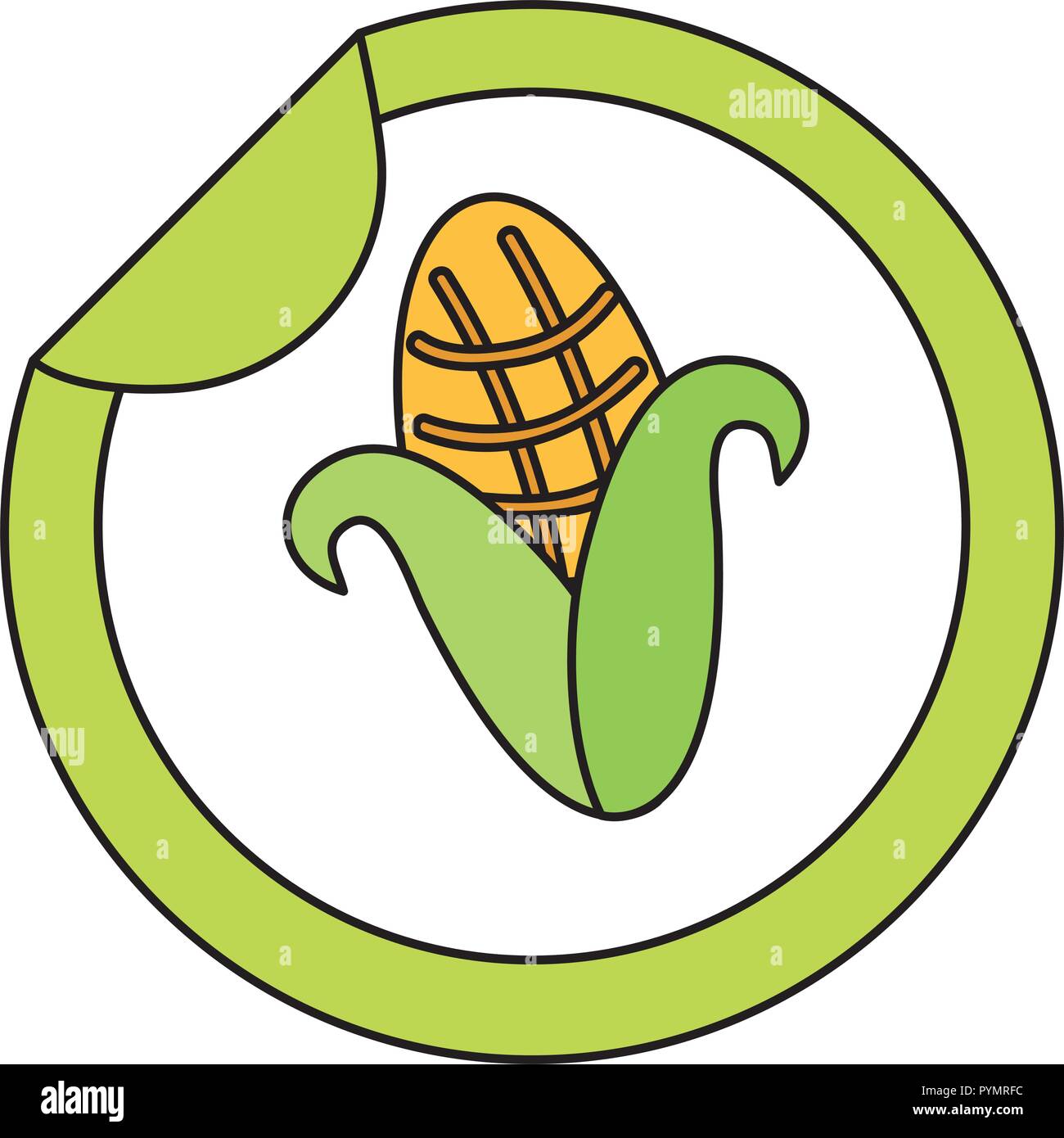 corn fresh vegetable sticker market Stock Vector Image & Art - Alamy