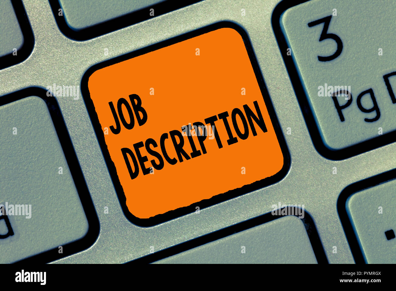 Handwriting text writing Job Description. Concept meaning A document ...