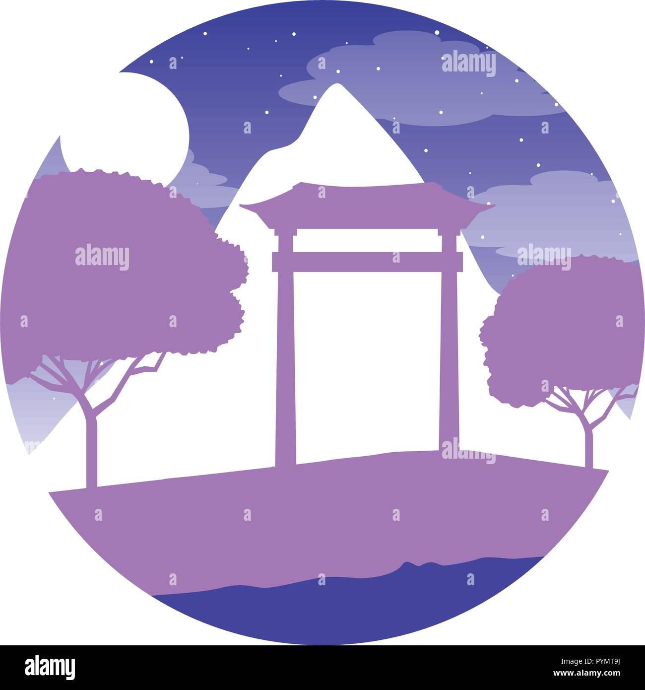 Moon gate Stock Vector Images - Alamy