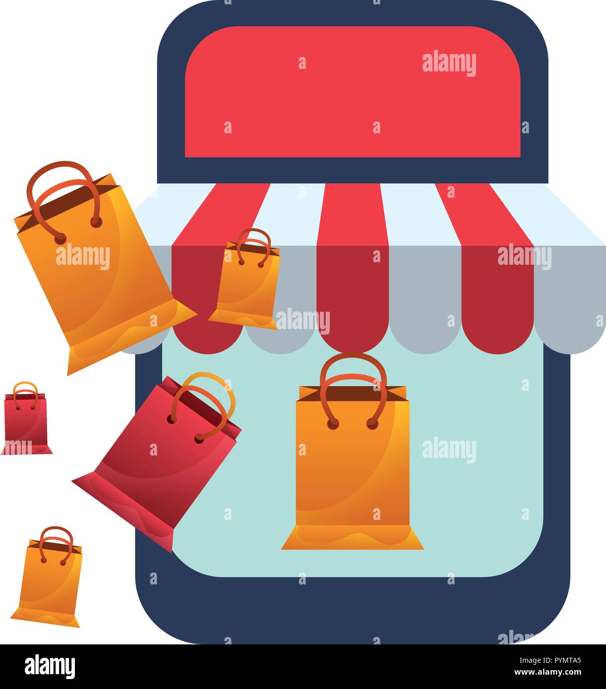 Local supermarket window display Stock Vector Images - Alamy