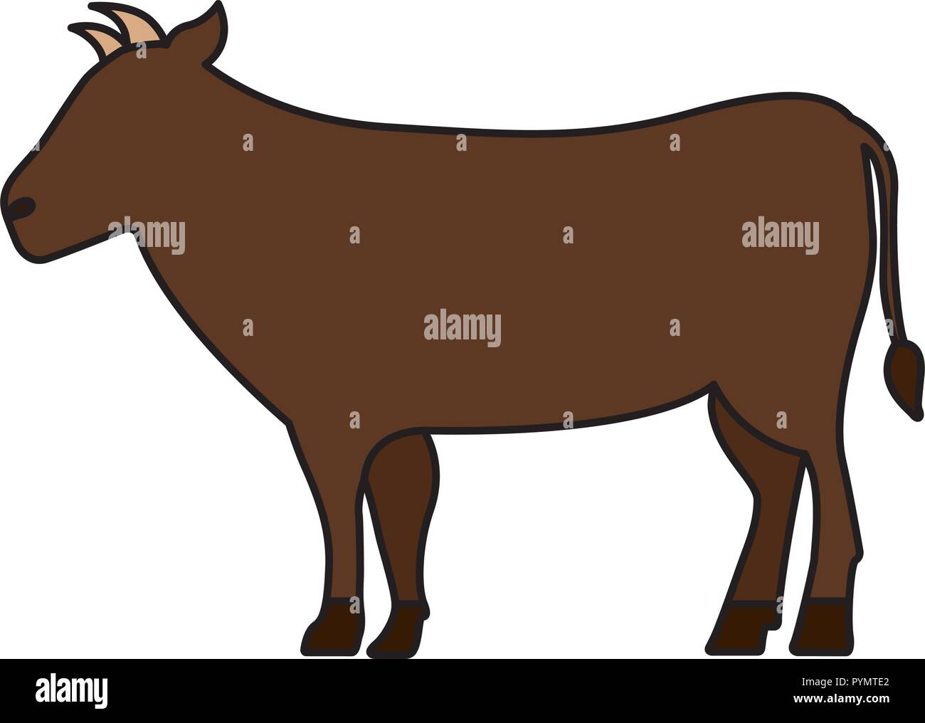 cow cartoon animal wild life Stock Vector Image & Art - Alamy