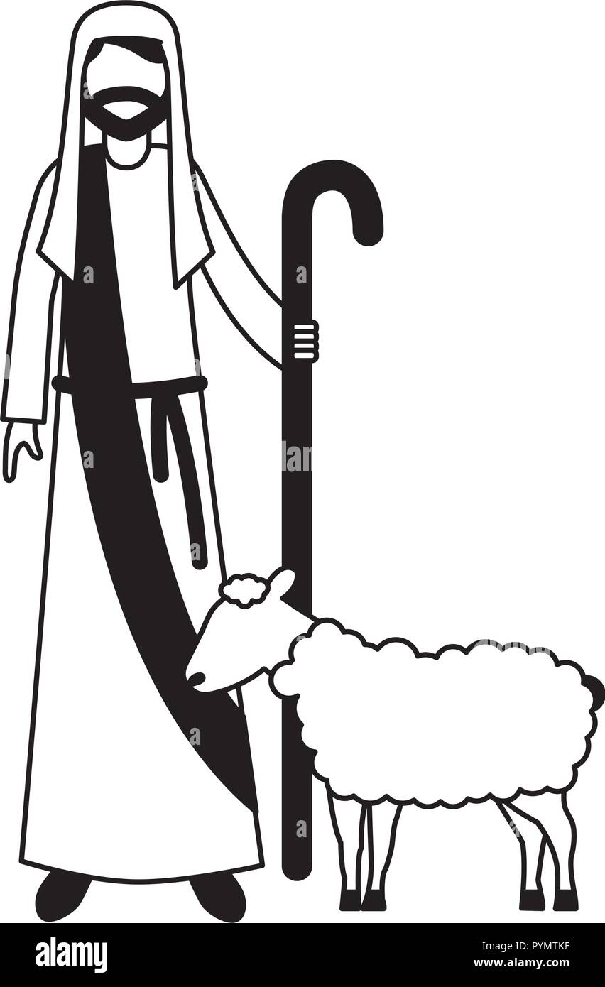 Shepherd stick cartoon character icon hi-res stock photography and ...