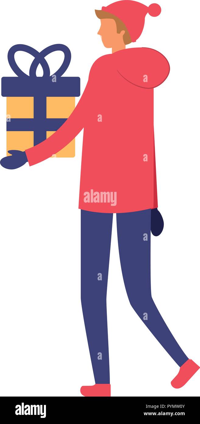 Young woman box clothes Stock Vector Images - Alamy