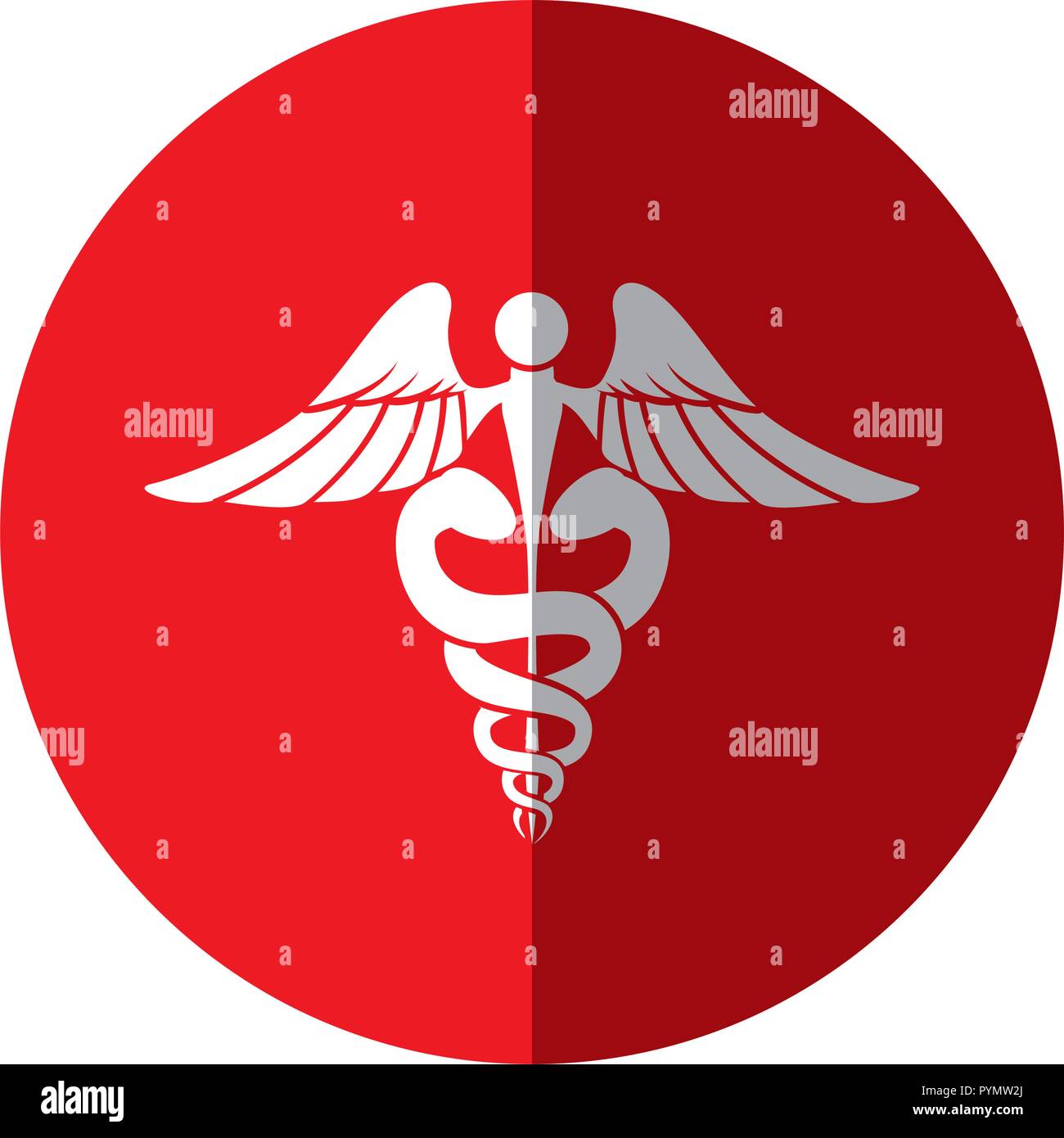 medical symbol with needle and wings vector illustration design Stock ...