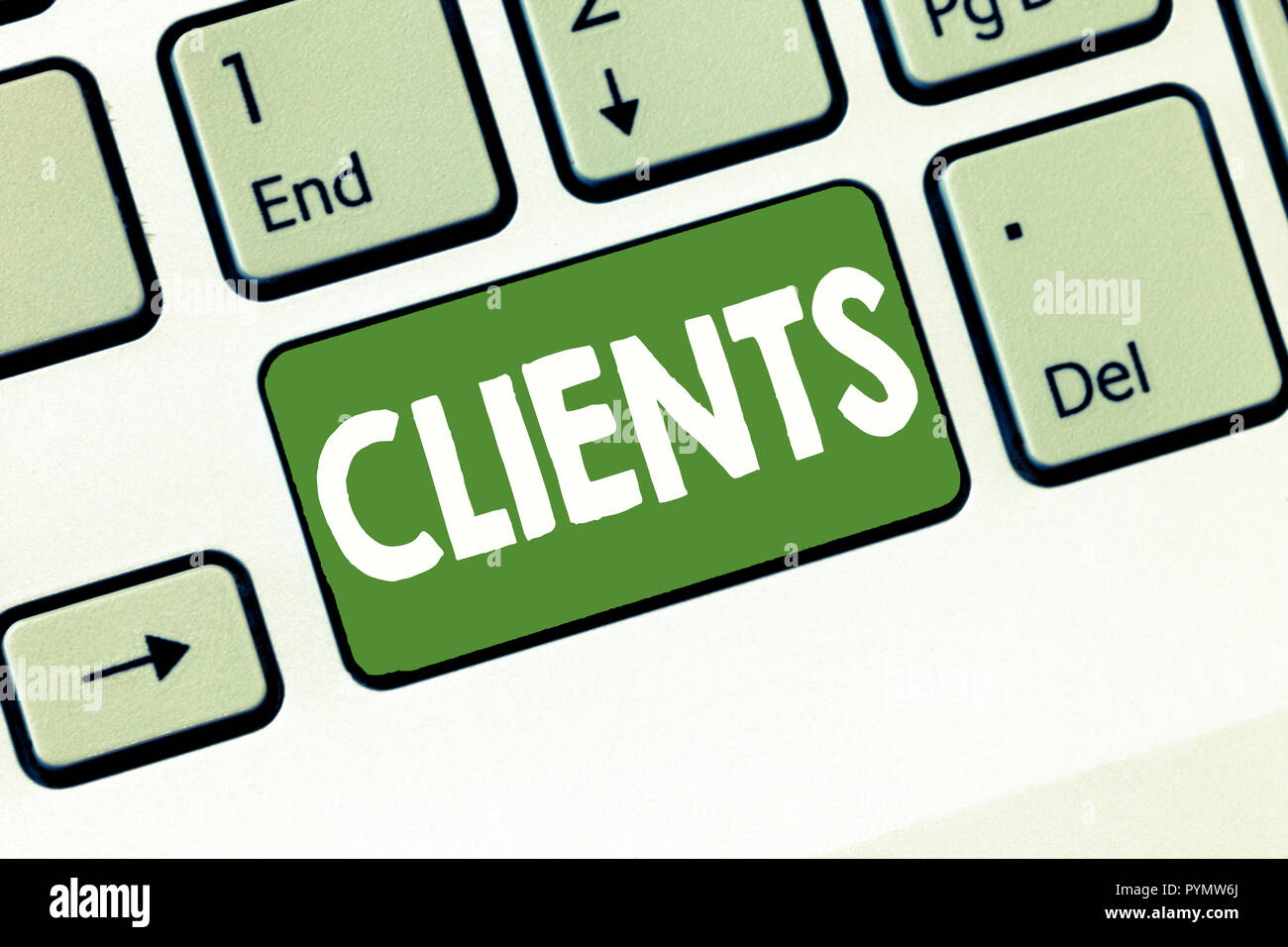 Text sign showing Clients. Conceptual photo Person or organization ...