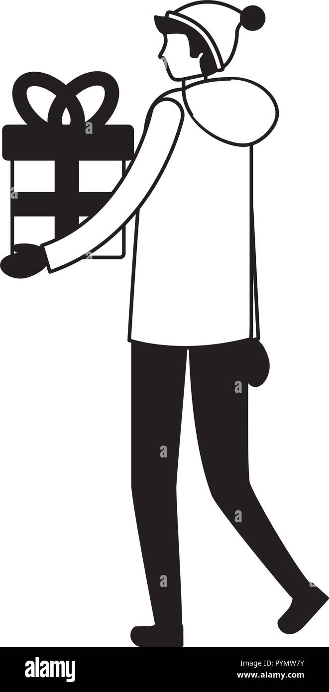 Happy family winter clothes Stock Vector Images - Alamy