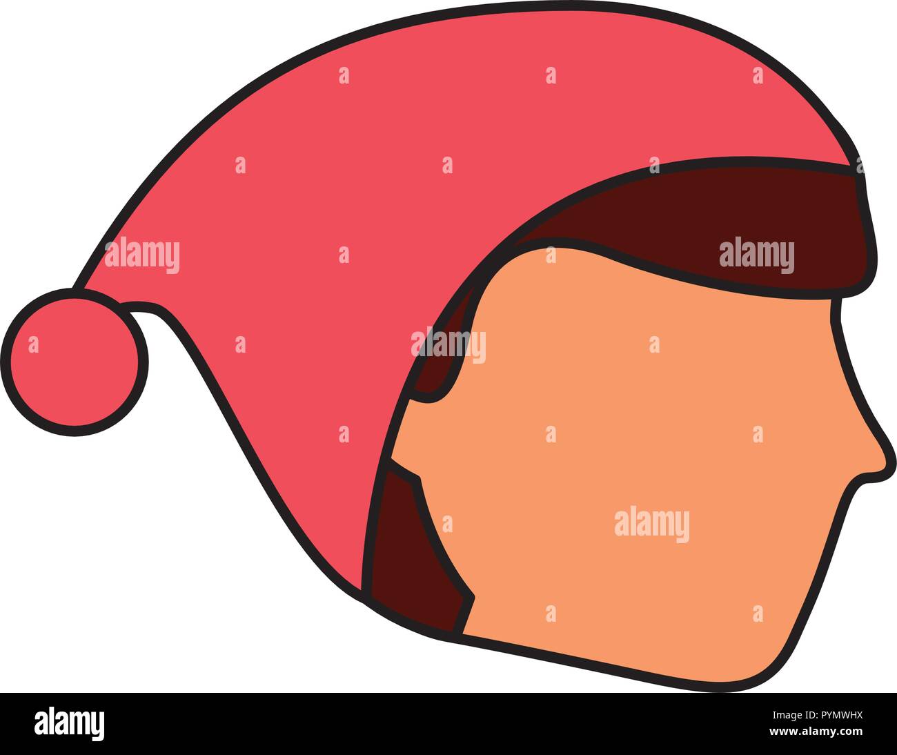 man face wearing winter hat Stock Vector Image & Art - Alamy