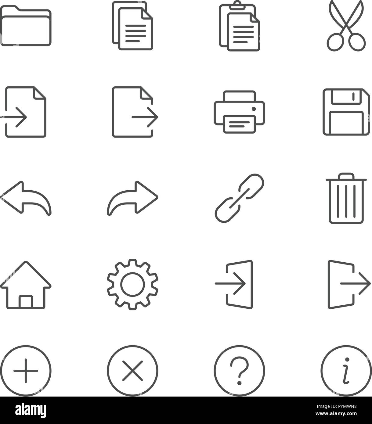 Toolbar vector vectors hi-res stock photography and images - Alamy