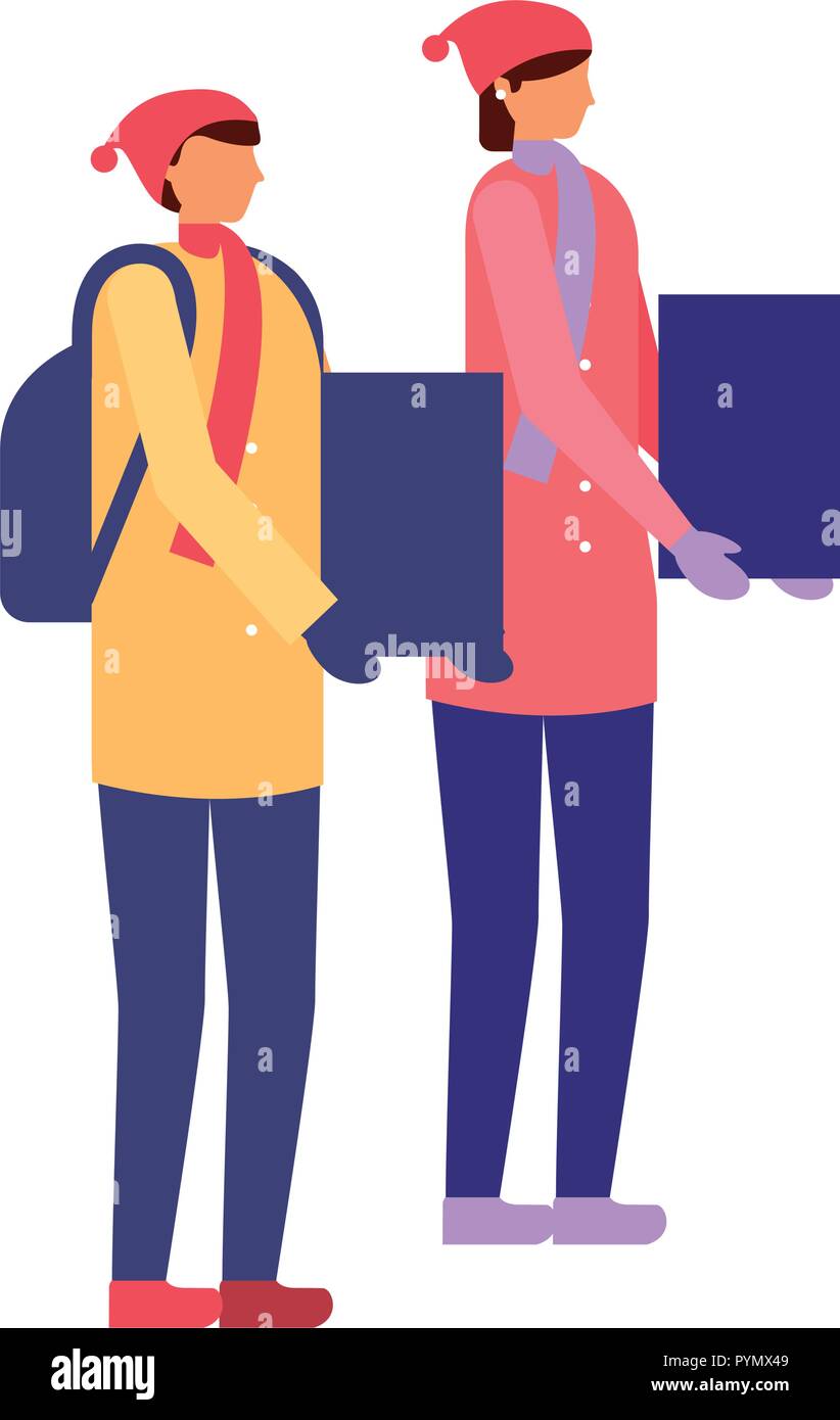 Man winter clothes gift Stock Vector Images - Alamy