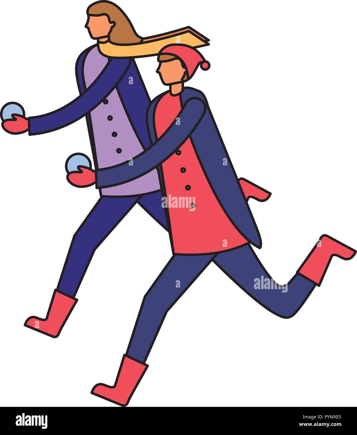 Happy girl playing outside Cut Out Stock Images & Pictures - Alamy