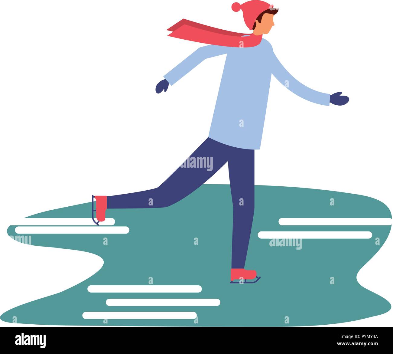 Outdoor iceskating Stock Vector Images - Alamy