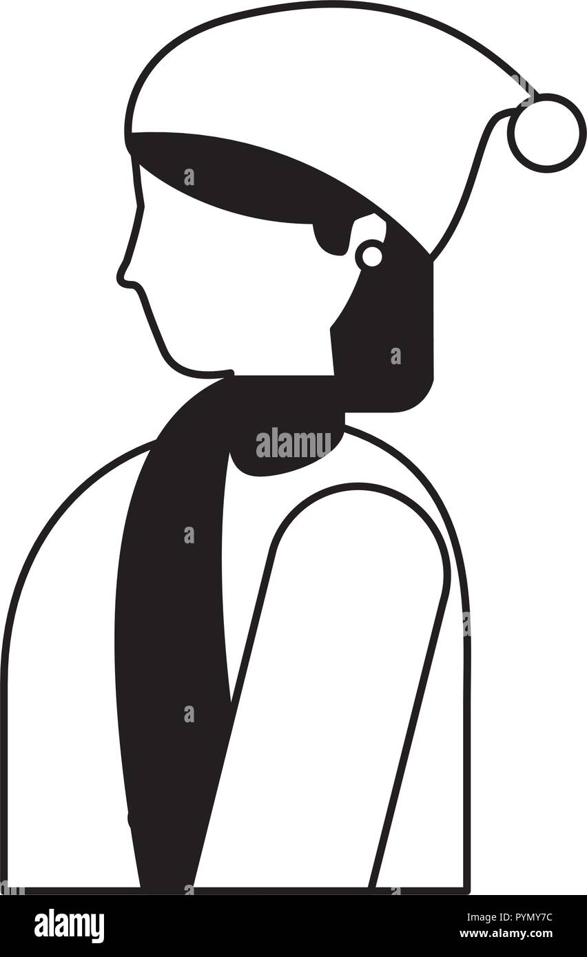 woman side view with winter clothes Stock Vector Image & Art - Alamy
