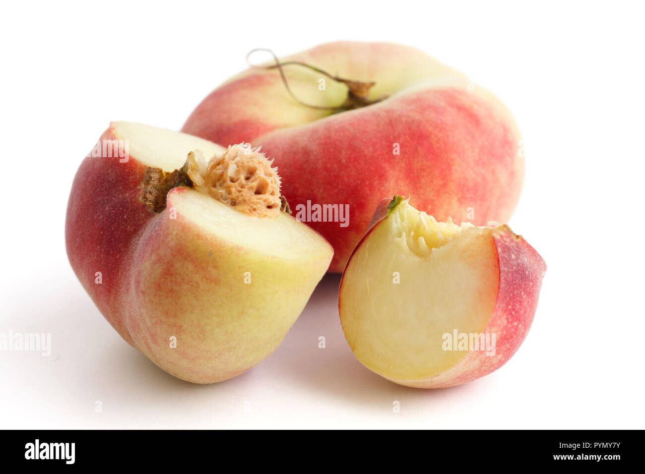 Cut open peach hi-res stock photography and images - Alamy