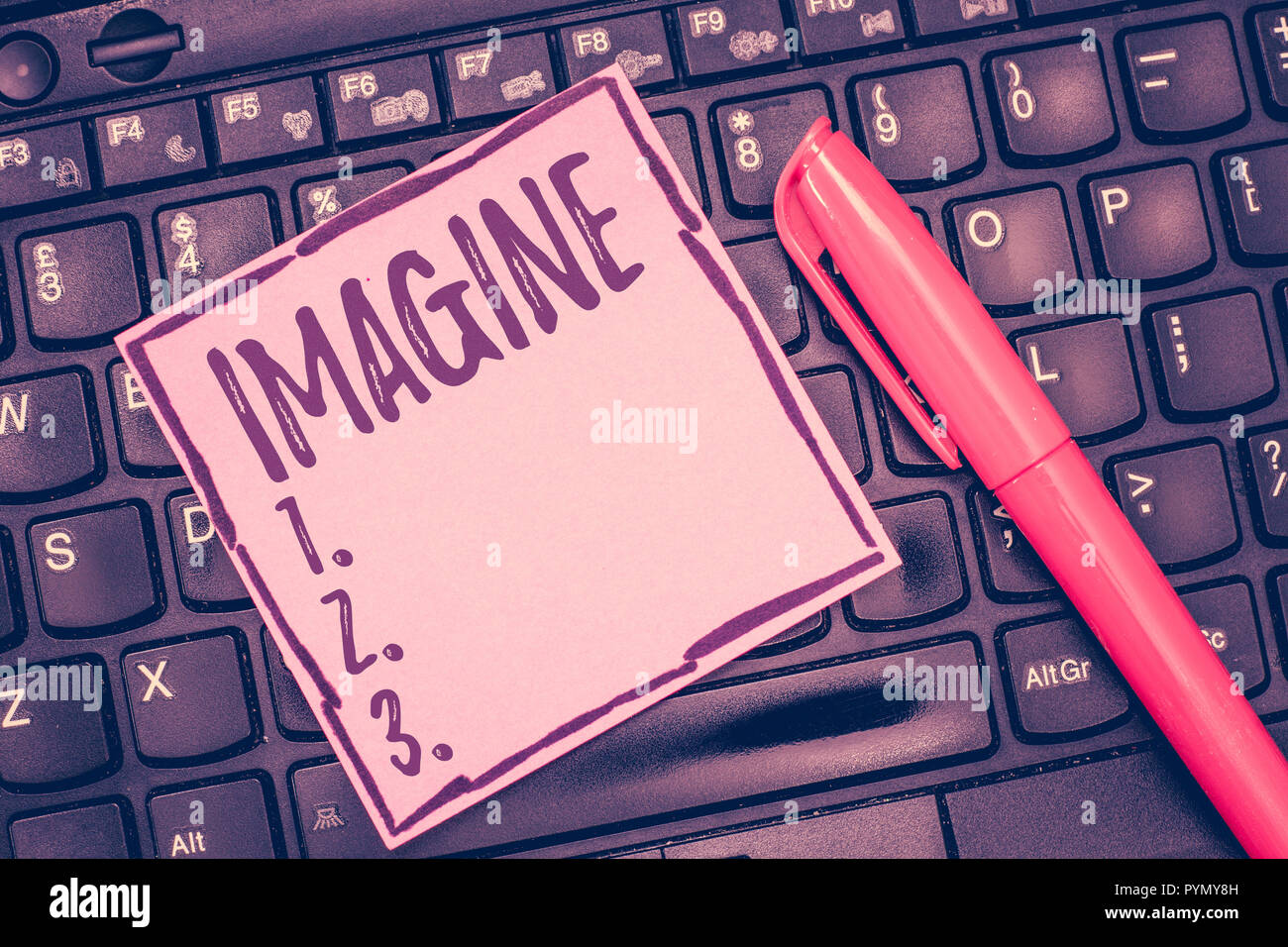 Word writing text Imagine. Business concept for Form mental image or ...