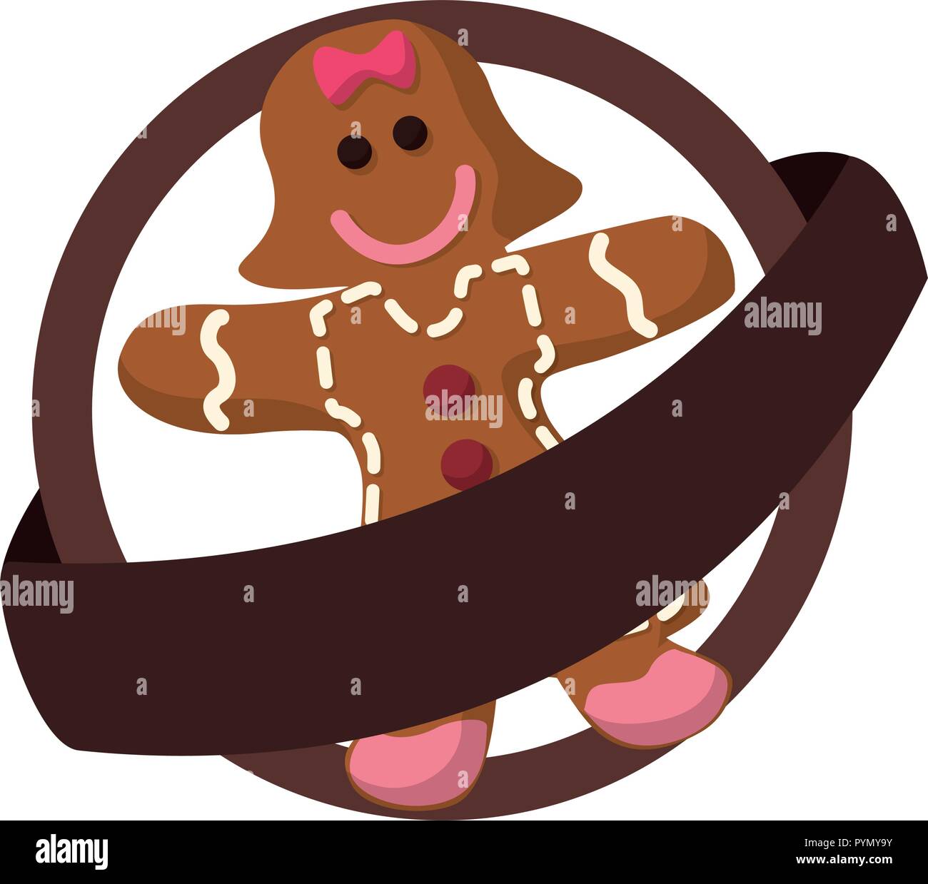 sweet female ginger cookie icon vector illustration design Stock Vector ...