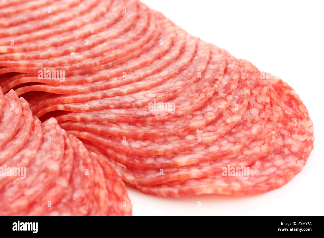 Thinly sliced salami sausage hi-res stock photography and images - Alamy