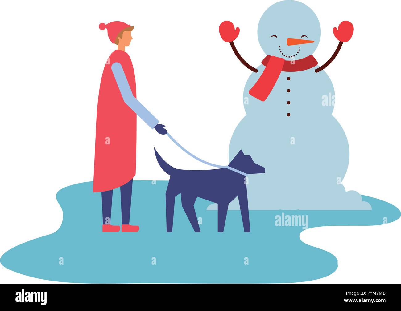 Snowball dog Stock Vector Images - Alamy