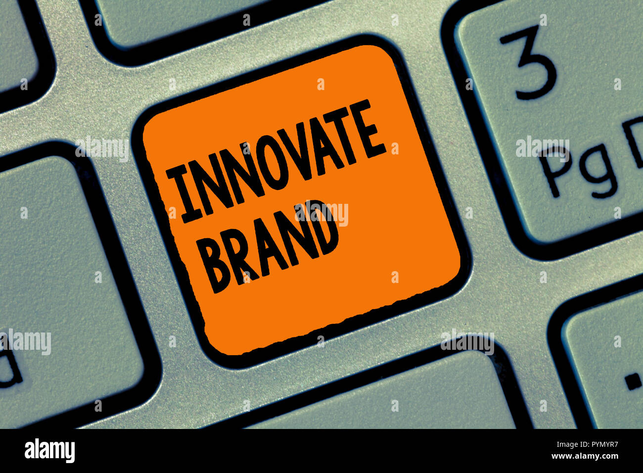 Handwriting text writing Innovate Brand. Concept meaning significant to ...