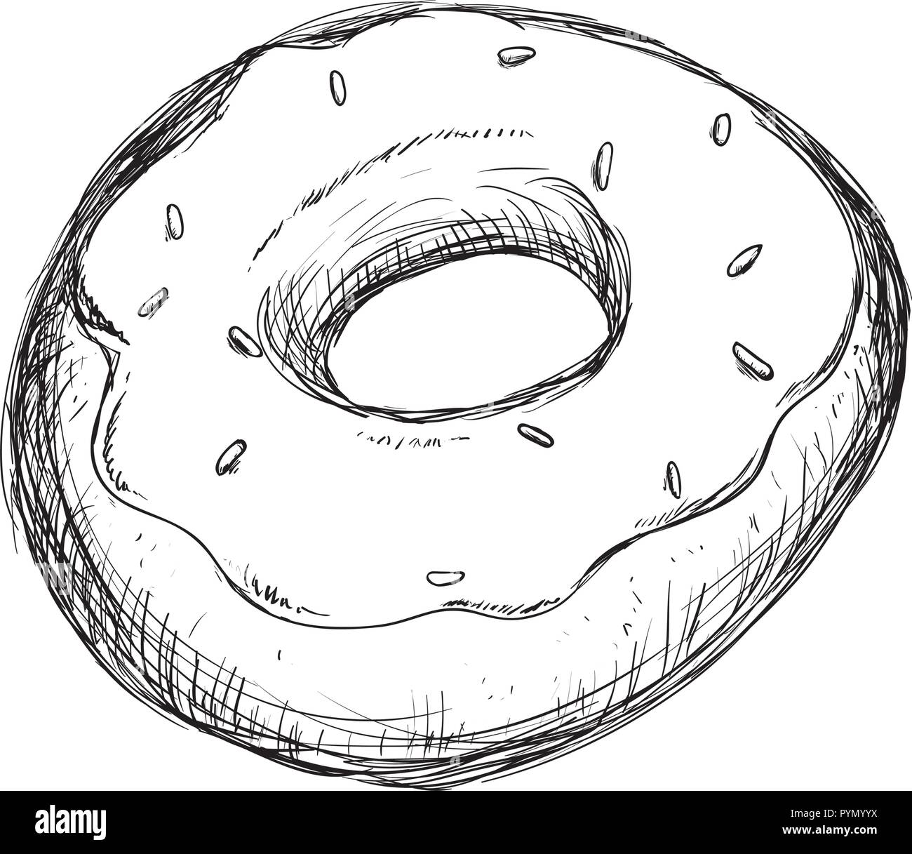 sweet donuts drawing icon vector illustration design Stock Vector Image ...