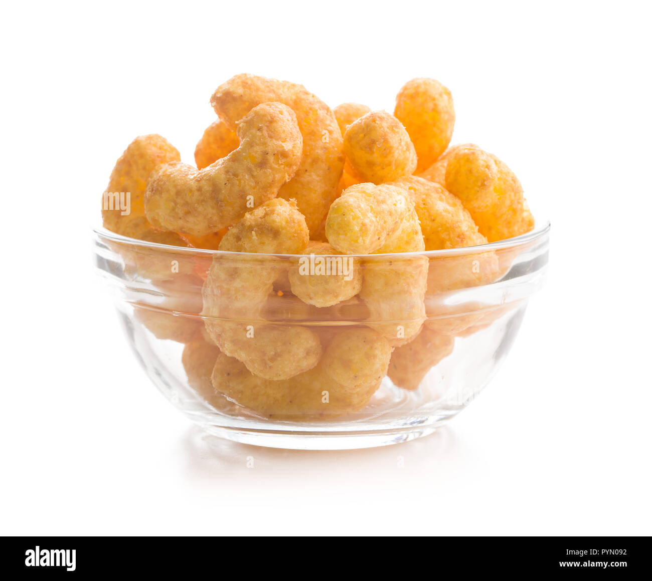 Crispy Peanut Puffs isolated on white background Stock Photo - Alamy