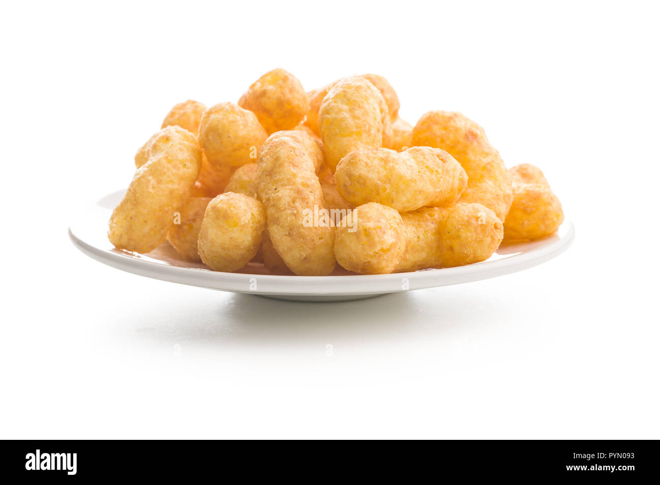 Crispy Peanut Puffs isolated on white background Stock Photo - Alamy