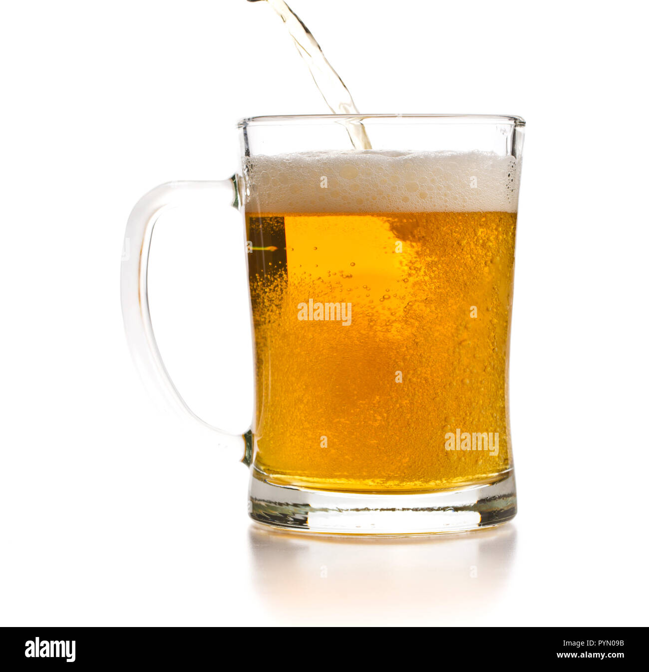 Beer poured glass bubble closeup hi-res stock photography and images ...