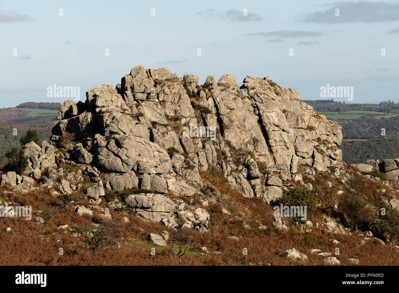 Hound Tor in autumn in Dartmoor National Park, Devon, South West ...
