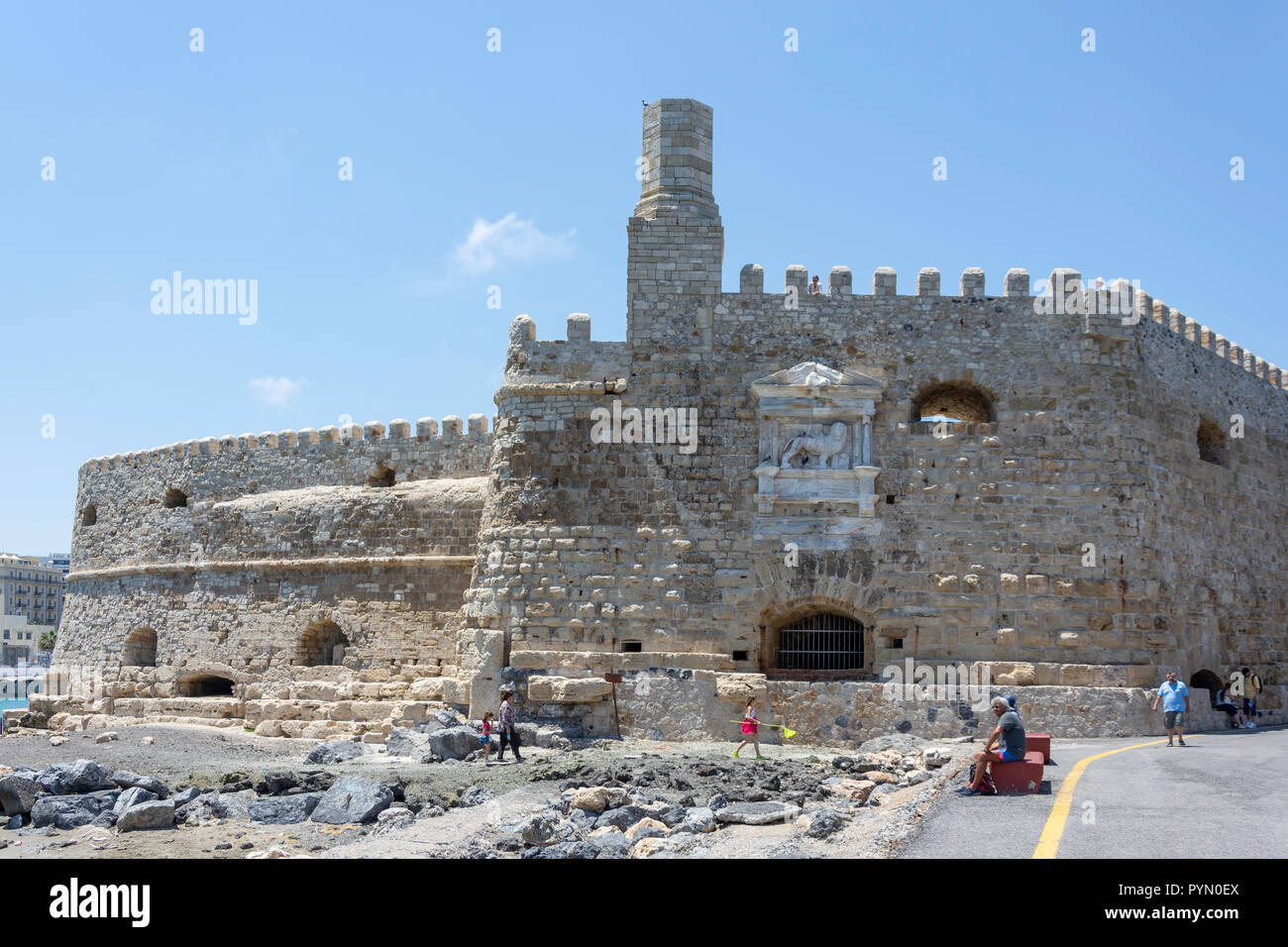 Venetian Lion of St Mark on front of Koules Fortress (Castello a Mare ...