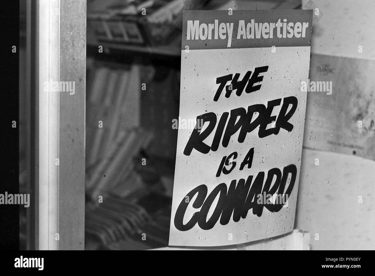 Ripper coward sign Stock Photo - Alamy