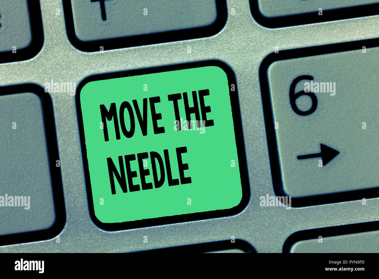 Word writing text Move The Needle. Business concept for Make a ...