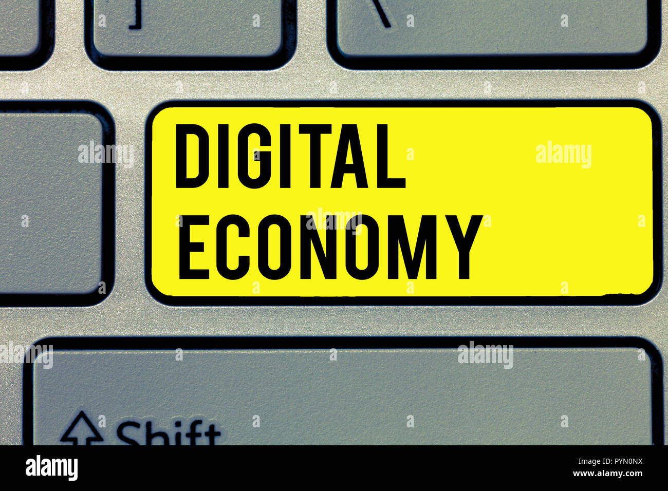Text sign showing Digital Economy. Conceptual photo worldwide network ...