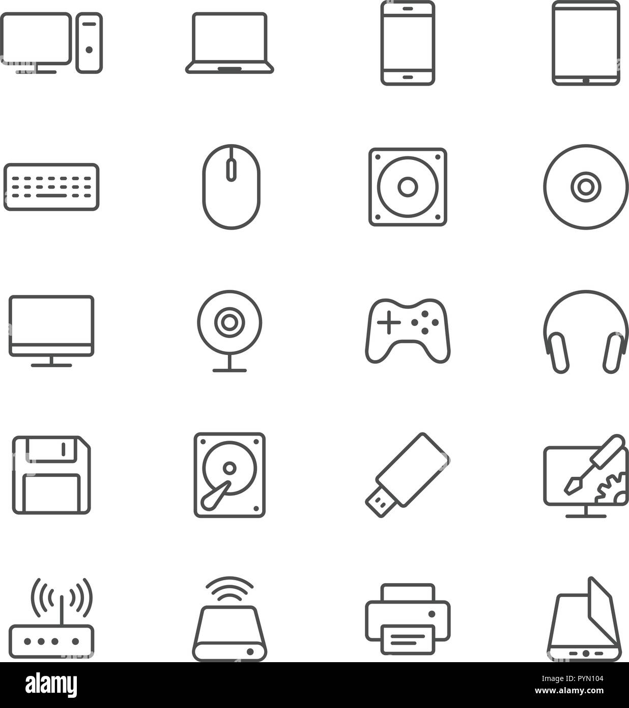 Computer printer mouse keyboard scanner hi-res stock photography and ...