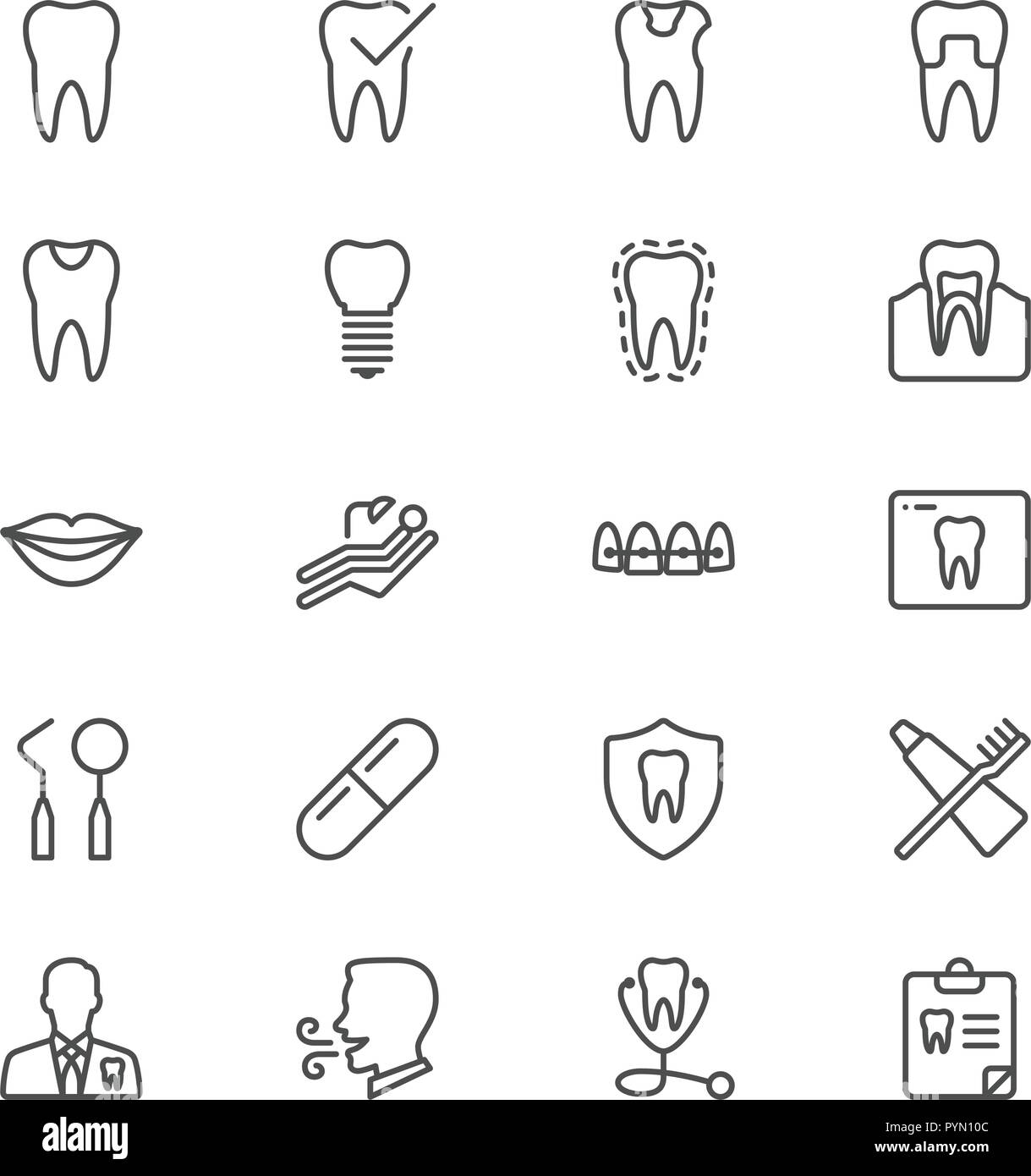 Dental implant crown line Stock Vector Images - Alamy