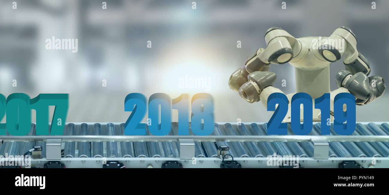 2019 year artificial intelligence or ai futuristic concept, assistant ...