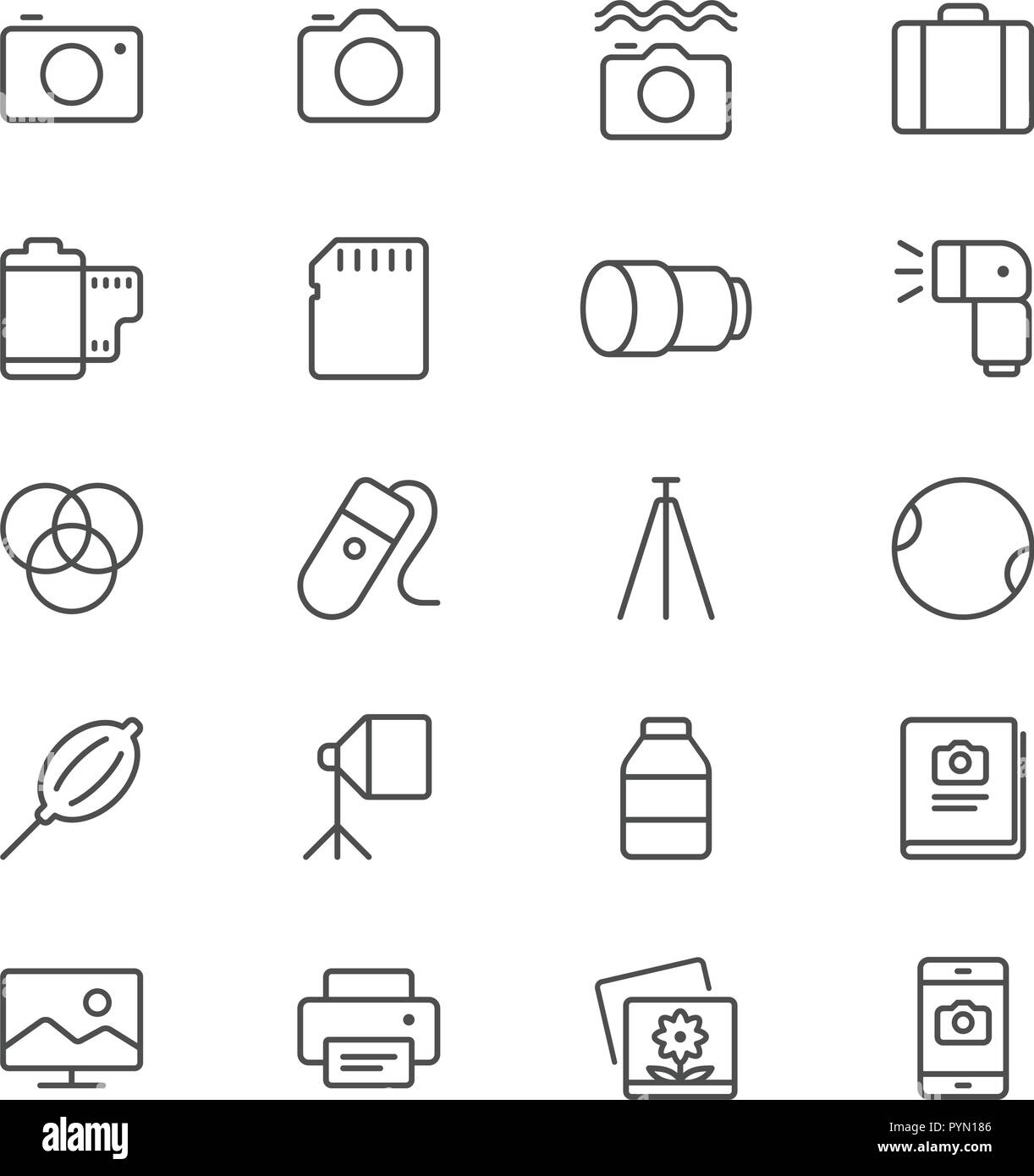 Photography thin icon set Stock Vector Image & Art - Alamy