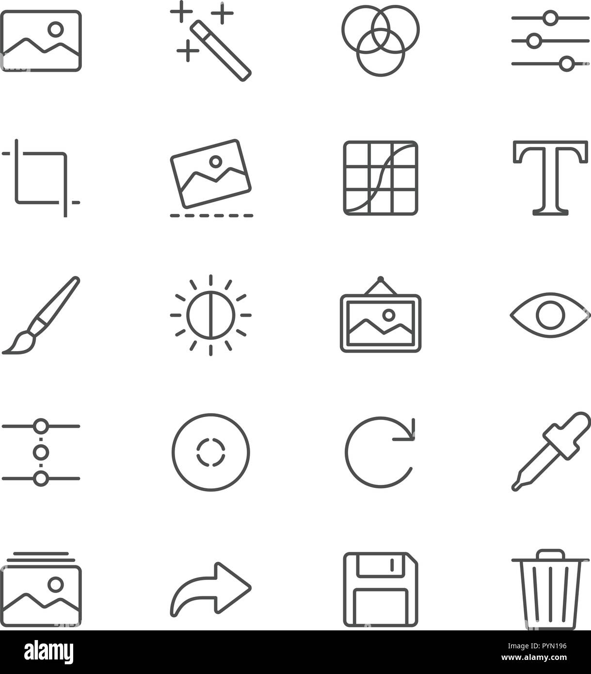 Photography thin icon set Stock Vector Image & Art - Alamy