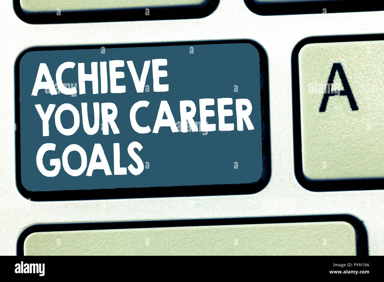 Conceptual hand writing showing Achieve Your Career Goals. Business ...