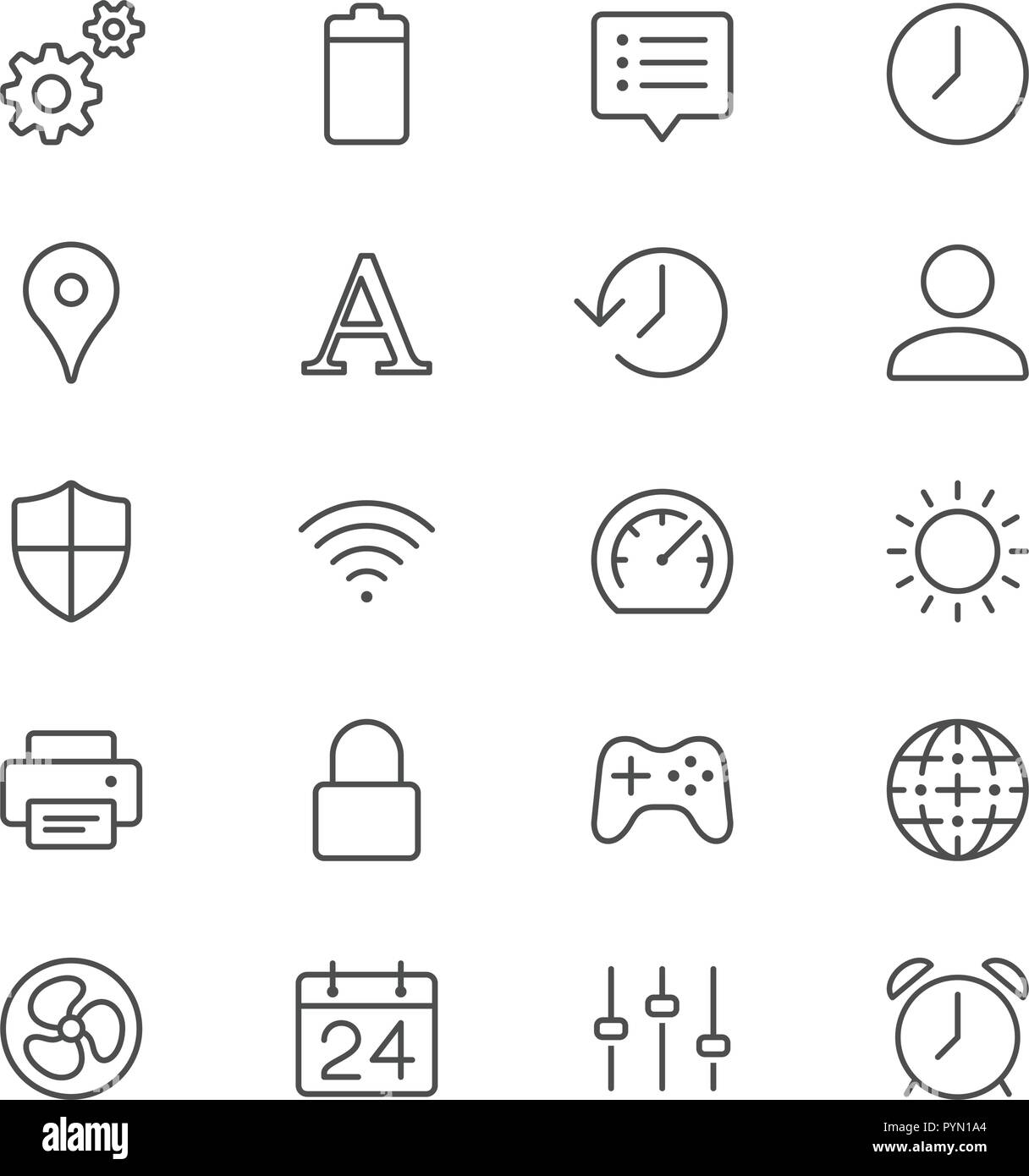 Text message thin line Black and White Stock Photos & Images - Alamy