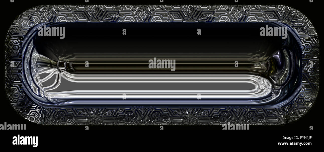 Wonderful abstract illustrated glass object 3D panorama design Stock ...