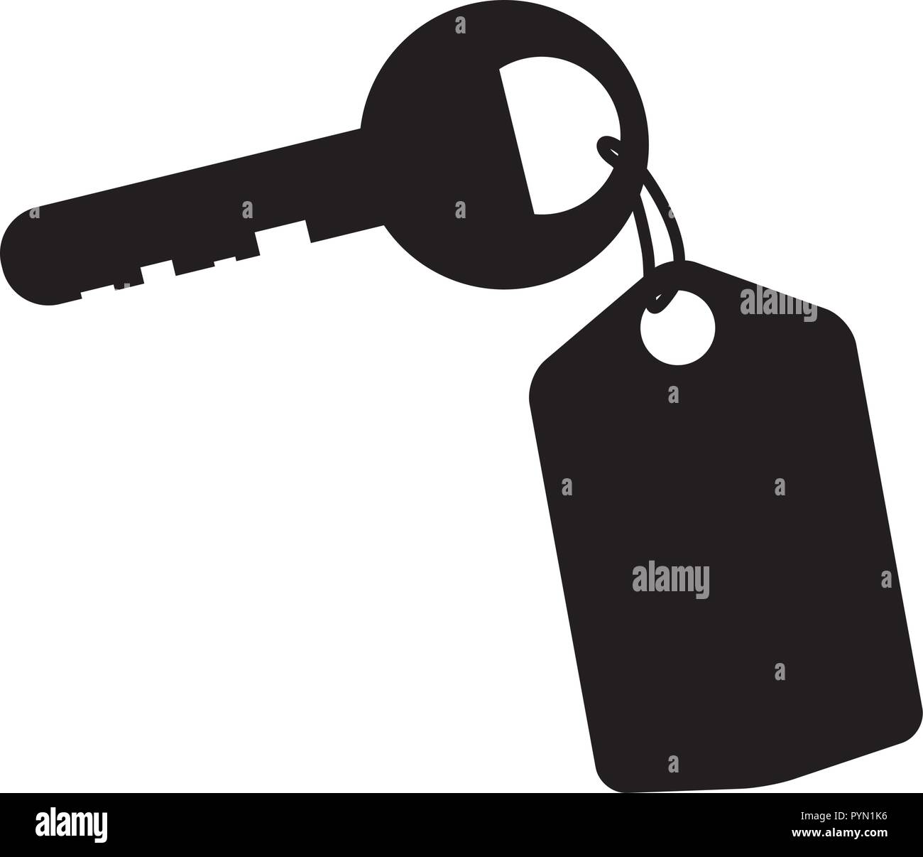 hotel key with keychain vector illustration design Stock Vector Image ...