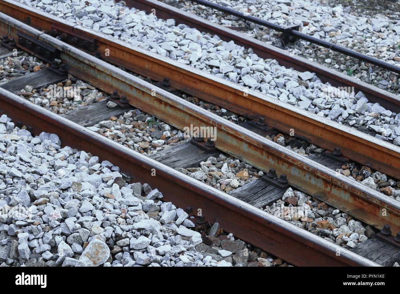 Railway track shallow depth field hi-res stock photography and images ...