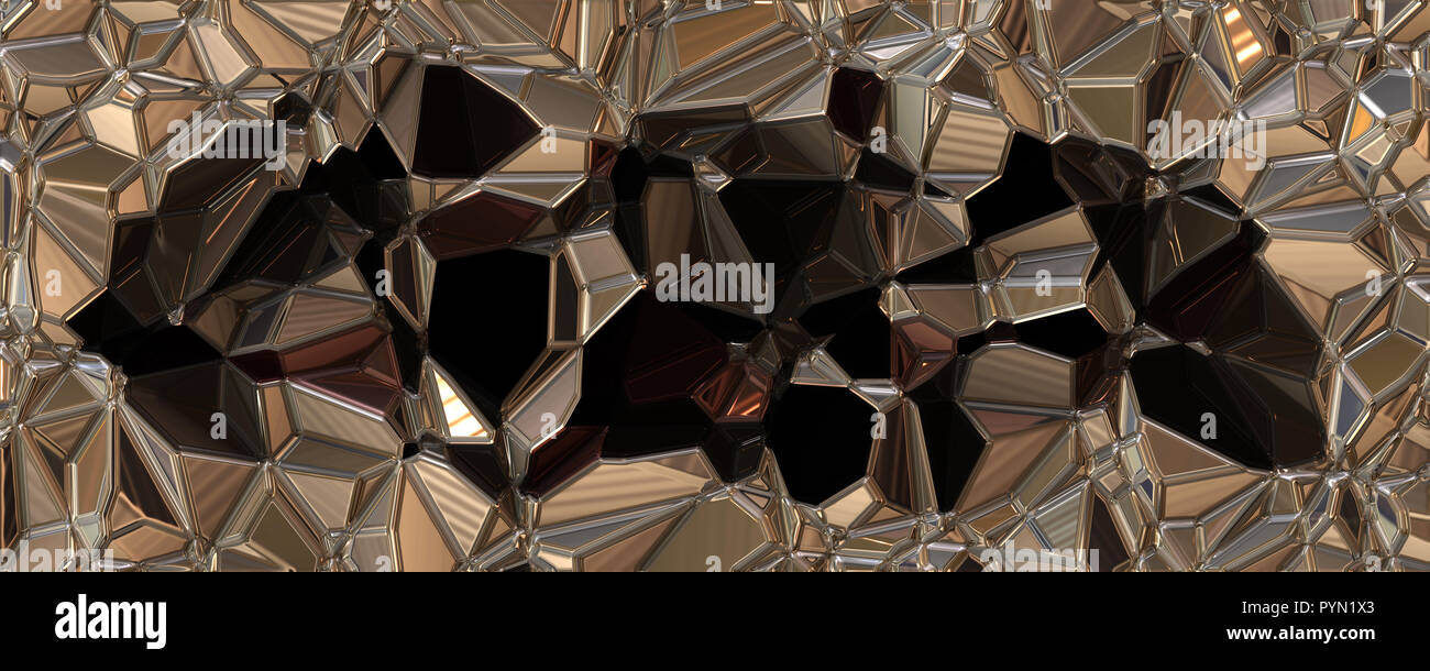 Wonderful abstract illustrated 3D glass pattern panorama design Stock ...