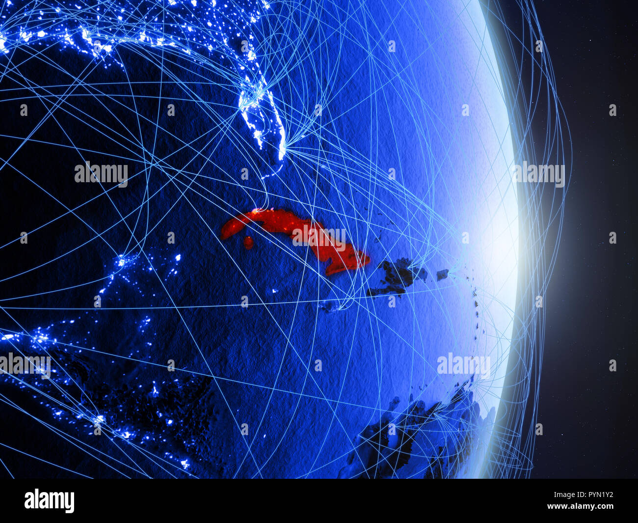 Digital map city cuba hi-res stock photography and images - Alamy