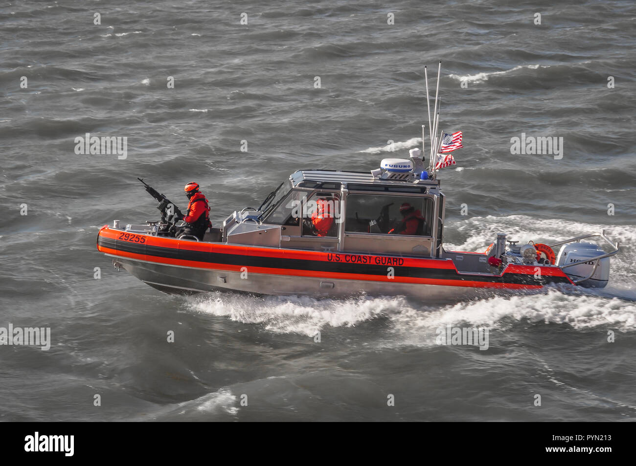 New york, USA: 19 February 2016: US coast gard in the hudson Stock ...