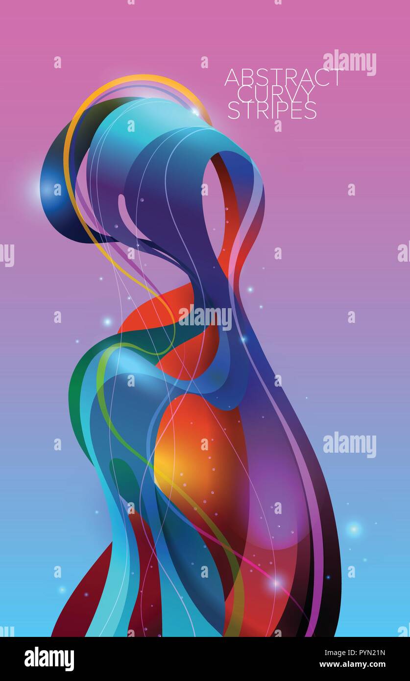 Beautiful Curvy Stripes in Vector Stock Vector Image & Art - Alamy