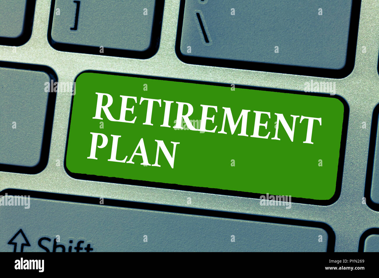 Text sign showing Retirement Plan. Conceptual photo saving money in ...