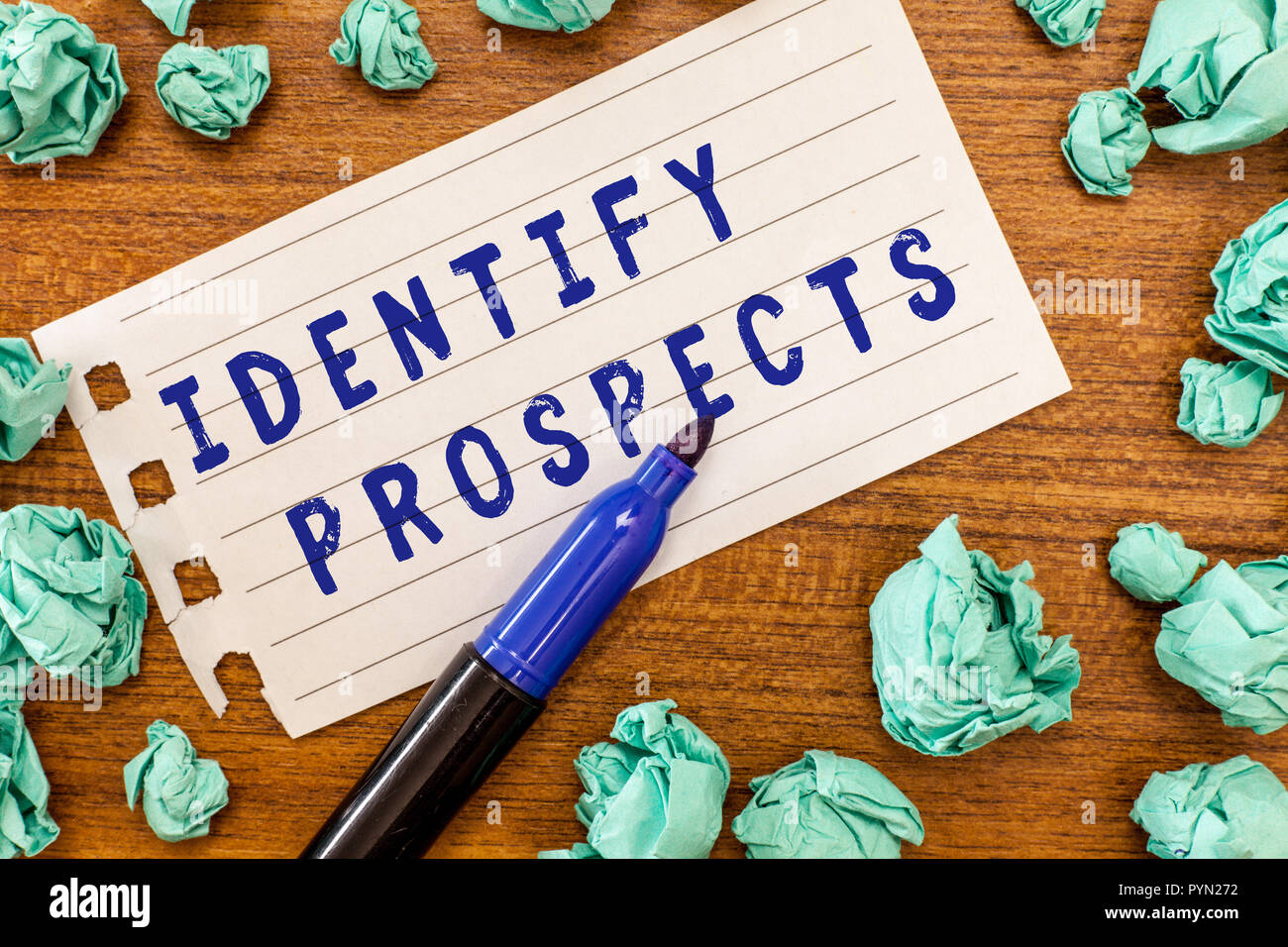 Conceptual hand writing showing Identify Prospects. Business photo ...