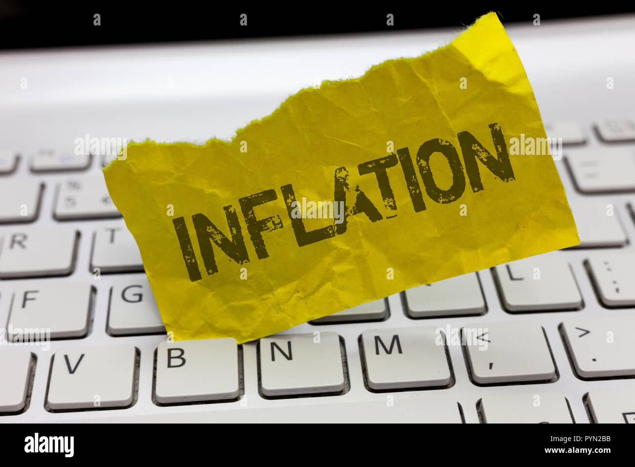 Text sign showing Inflation. Conceptual photo general increase prices ...
